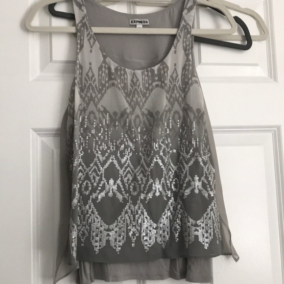 Express | Tops | Layered Express Tank With Sequins | Poshmark